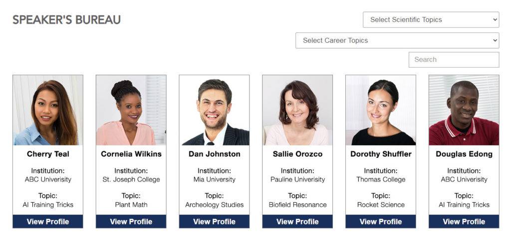 Gallery Style Directories - MentorEase Mentoring Software